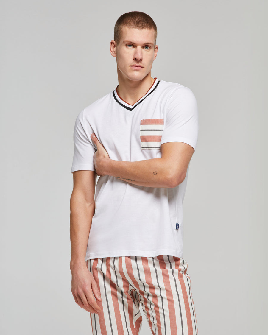 Pigiama Davide | Pigiama bianco uomo | Pompea