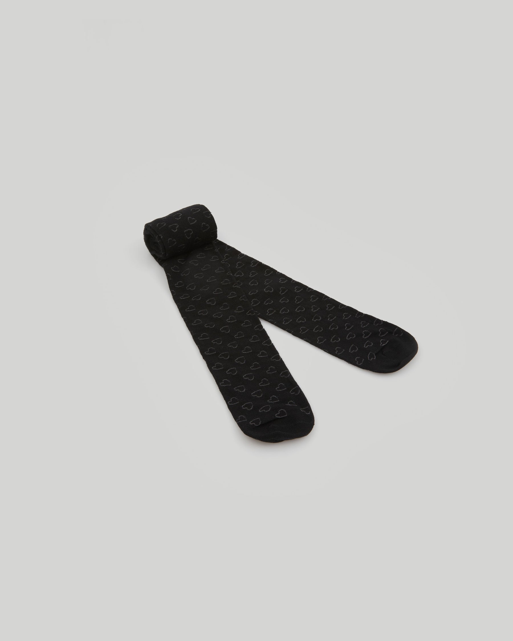 Collant bimba Cuore, color black | Calze Bambini | Pompea