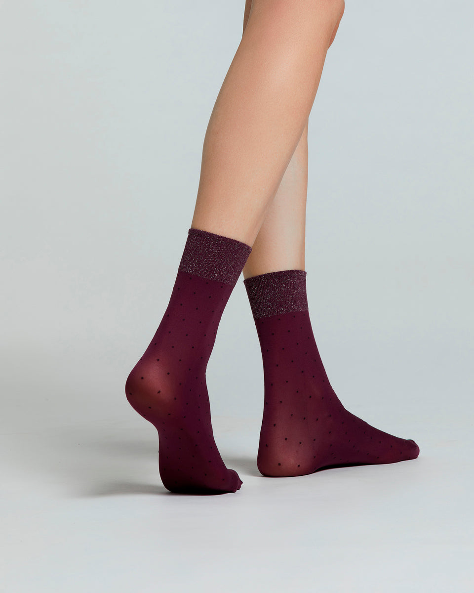 Calzino Anemone Velato con Micropois | Calzini Velati Donna | Pompea