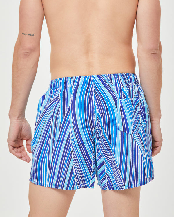 Rodi Men's Swimming Boxers with Ocean Pattern | Pompea | Pompeia